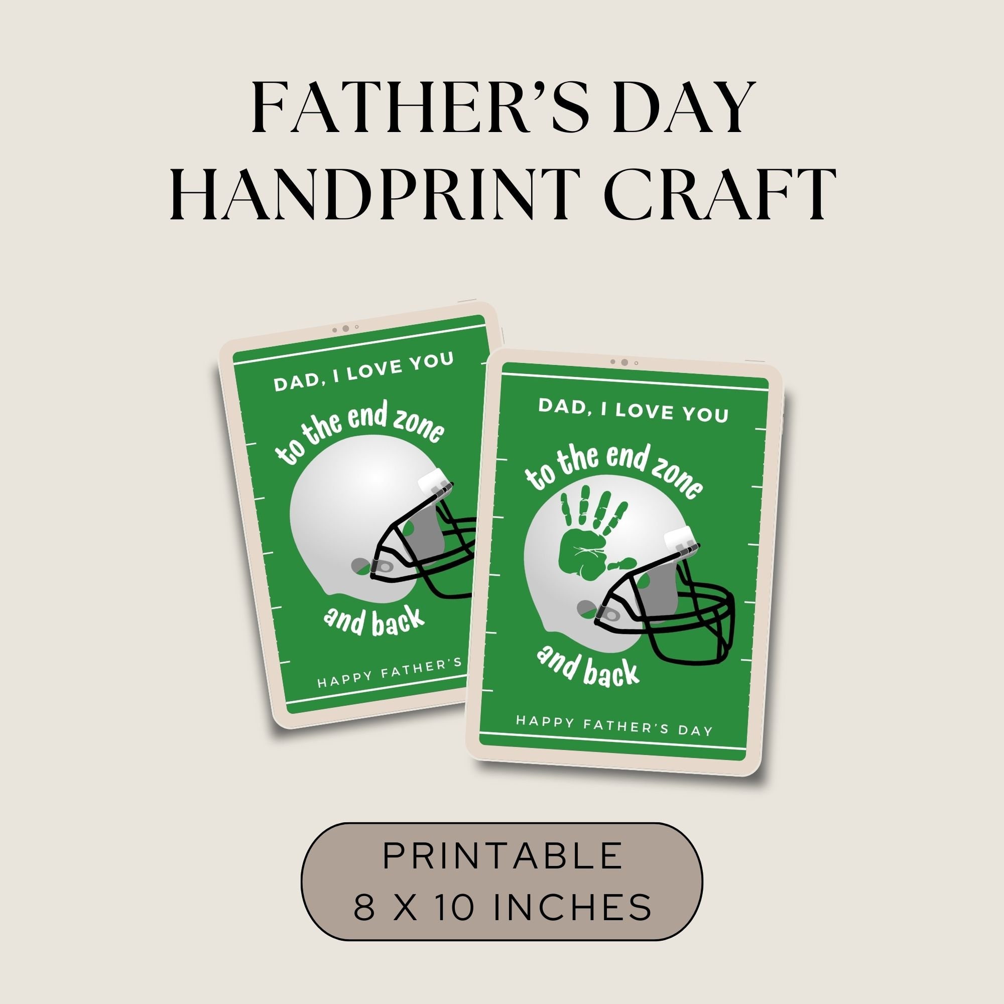 Fathers Day Handprint Printable, Fathers Day Craft Handprint Art ...
