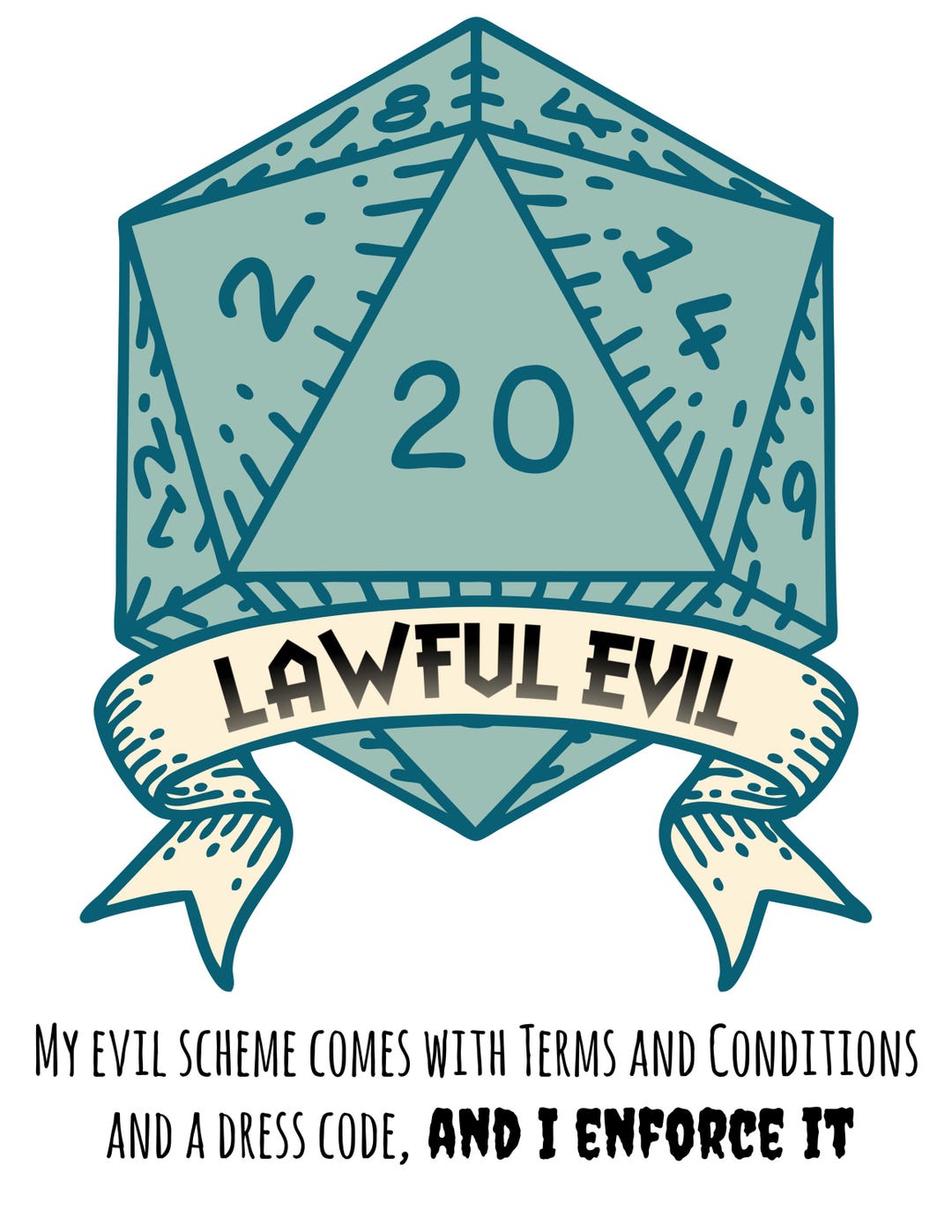 Lawful Evil DND Alignment Hoodie - Evil Has Terms and Conditions | RPG ...