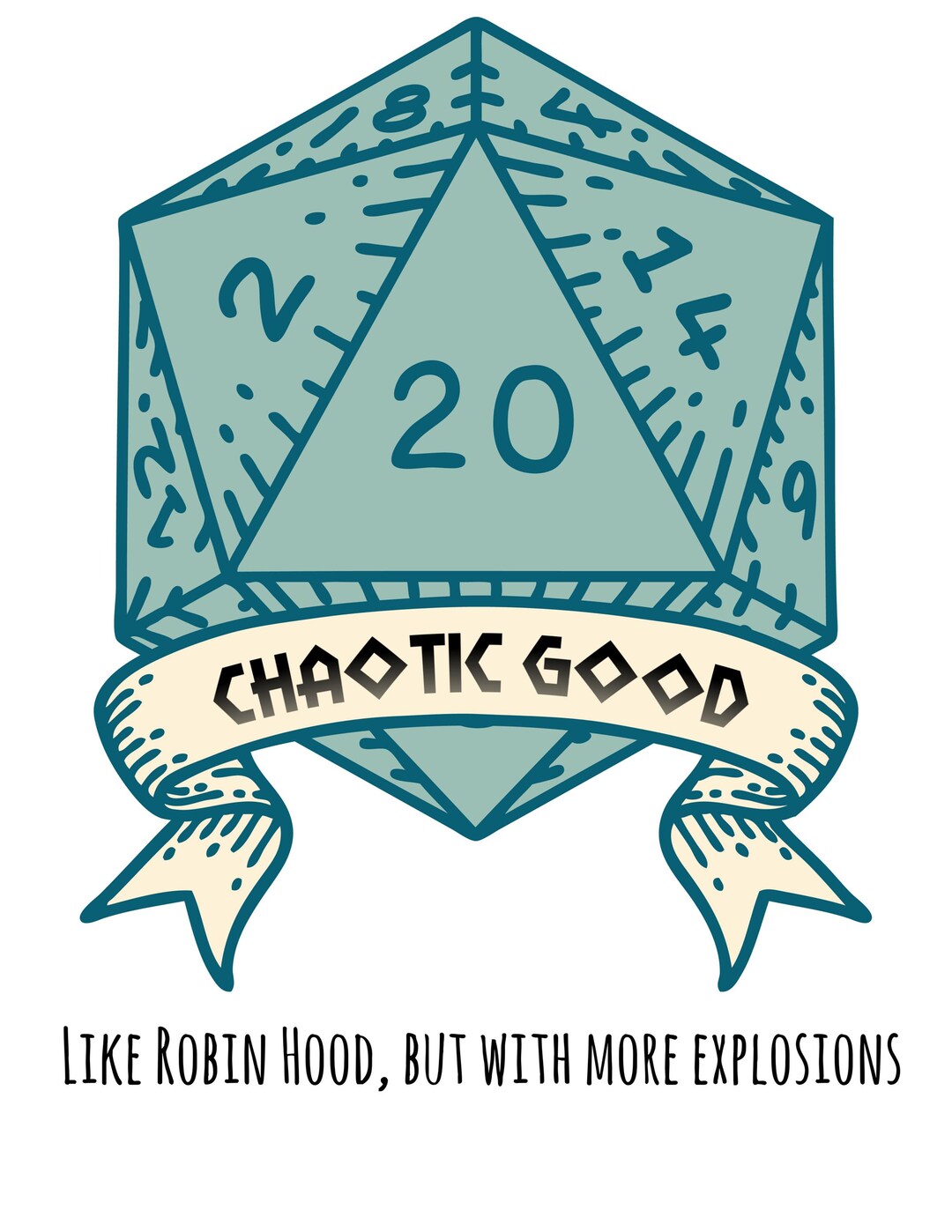 Chaotic Good DND Alignment Hoodie - Robin Hood With Explosions ...