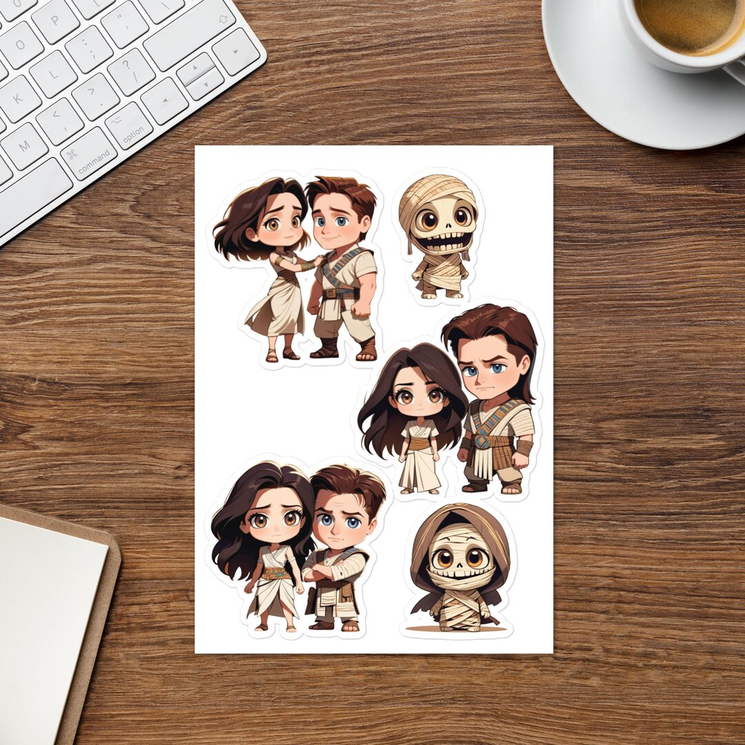 Stick Around, Evie!" - the Mummy 1999 Chibi Sticker Sheet for Fans - Etsy
