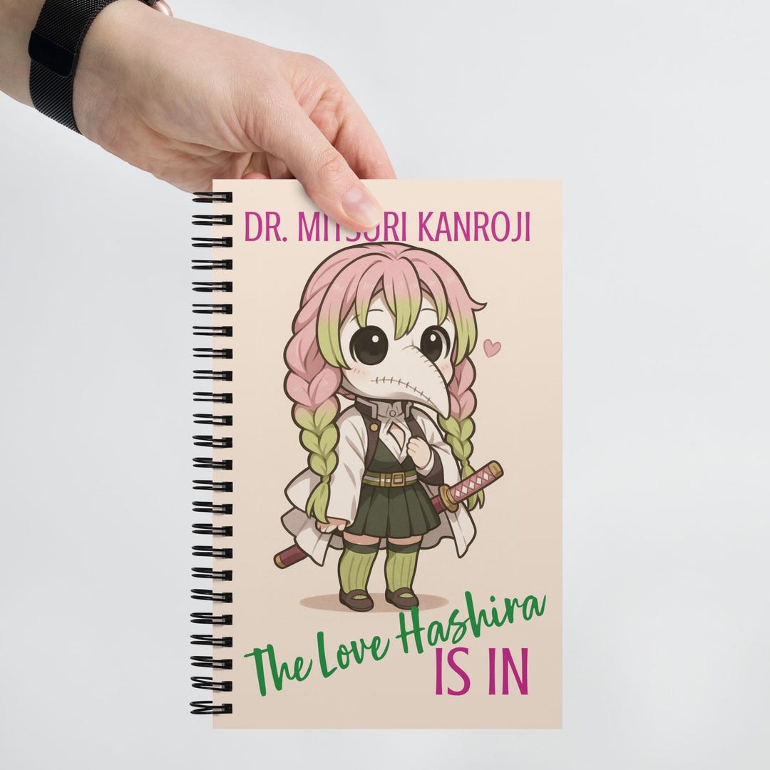 Mitsuri Plague Doctor Notebook – Kawaii Demon Slayer-inspired Spiral ...