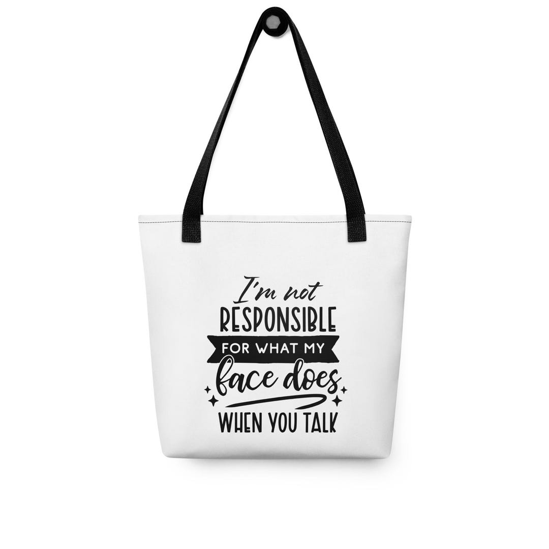 Sassy Face Expression Tote Bag: Unfiltered Reaction Gift - Etsy