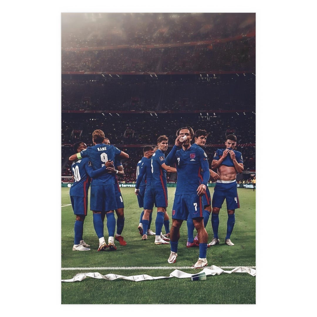 England Poster Football Poster, Soccer, Poster for Bedroom - Etsy