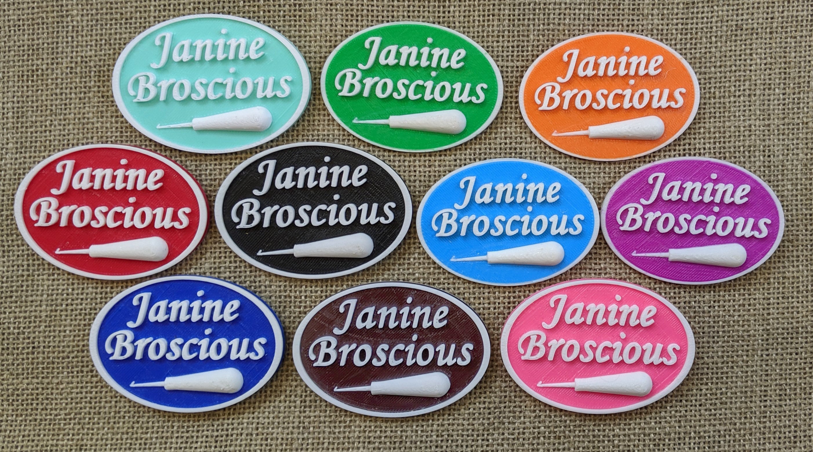 Rug Hooking Name Tag - Etsy