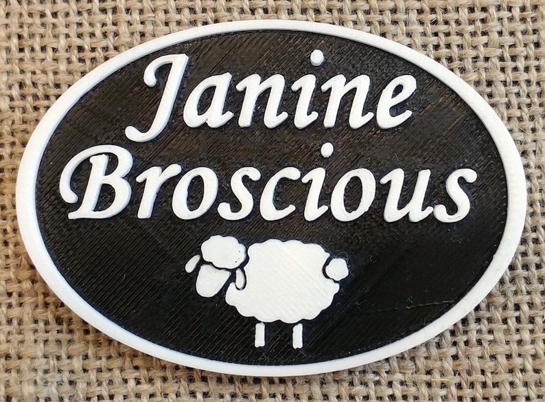 Sheep Name Tag 3-D - Etsy