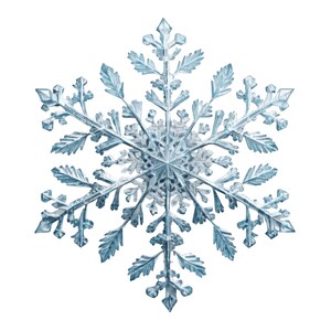 Blue & Silver Snowflake Clipart Set: Winter Snow Crystals (PNG Download ...