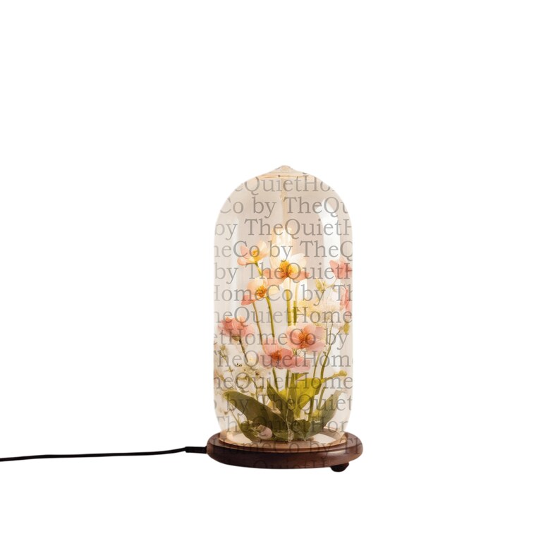 32 Vintage Floral Lamp PNG Clipart Set | Watercolor Cottagecore Table ...