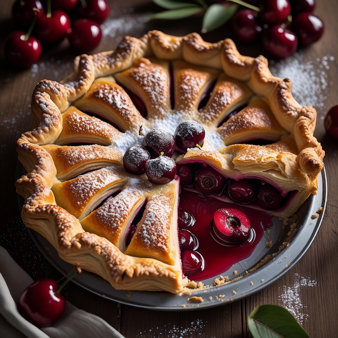 Quick Cherry Pie Recipe: Easy Puff Pastry Dessert PDF Download ...