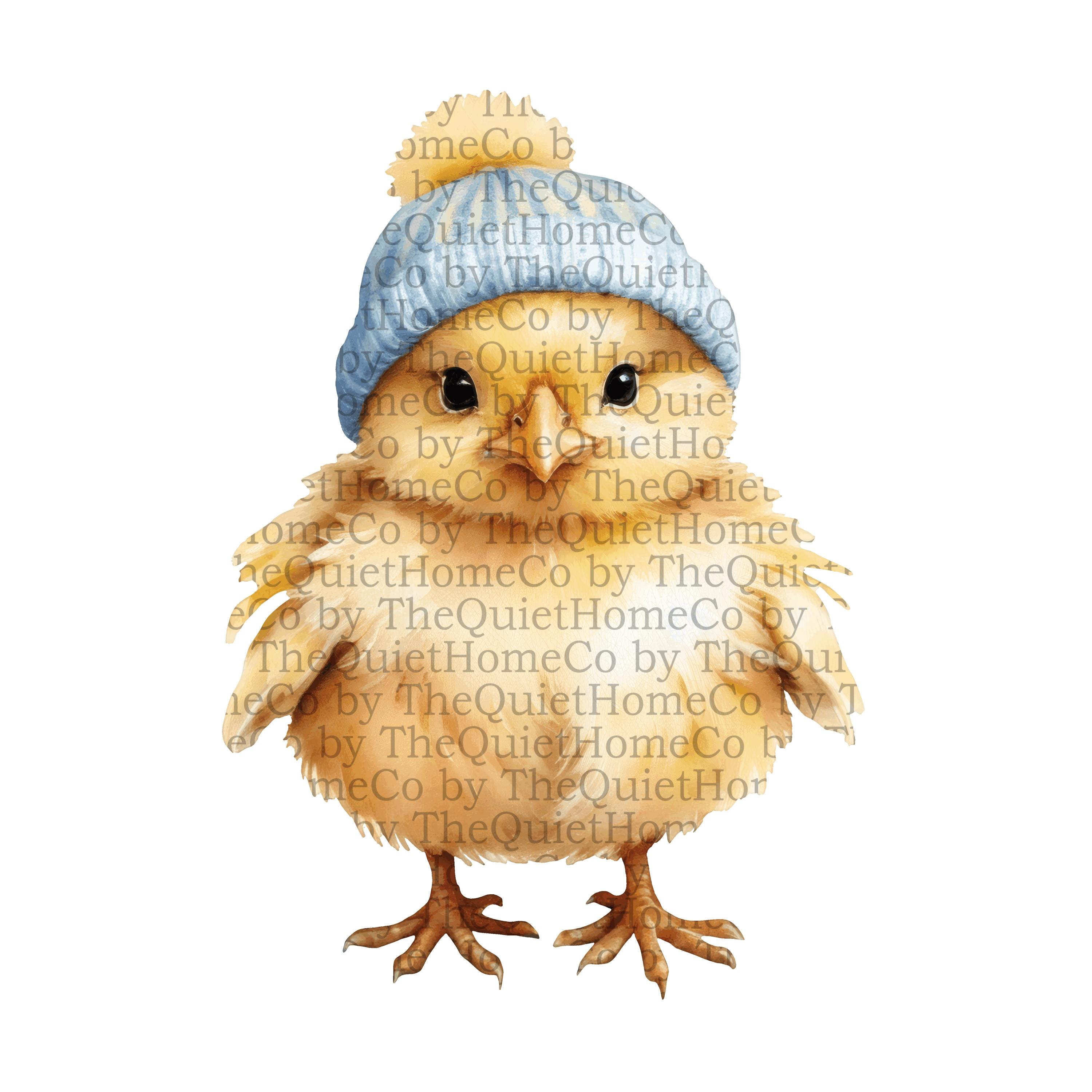13 Winter Chick PNG Clipart Set | Watercolor Baby Chicks in Knit Hats ...