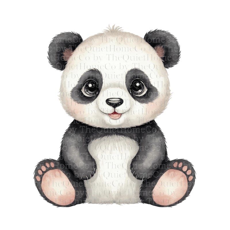 Panda Bear Watercolor Art - Etsy