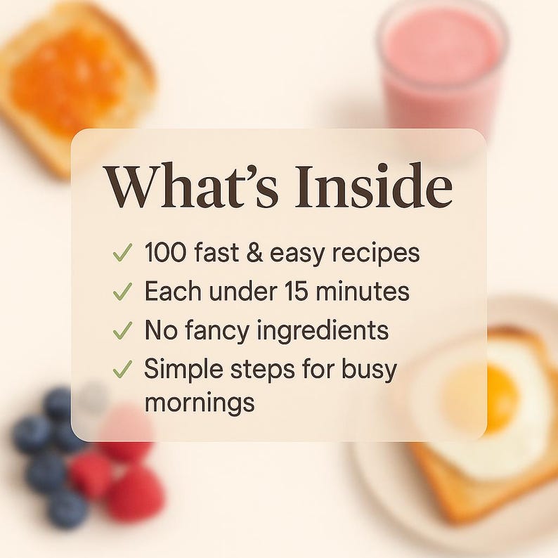 100 Quick Breakfast Recipes PDF | Healthy Meal Prep Guide - Etsy