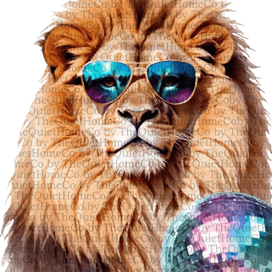 18 Watercolor Lion Clipart Set | PNG Cute Lions With Balloons ...