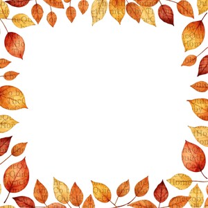 20 Watercolor Autumn Leaf Border Clipart | Set #419 - Etsy