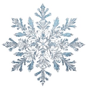 Blue & Silver Snowflake Clipart Set: Winter Snow Crystals (PNG Download ...