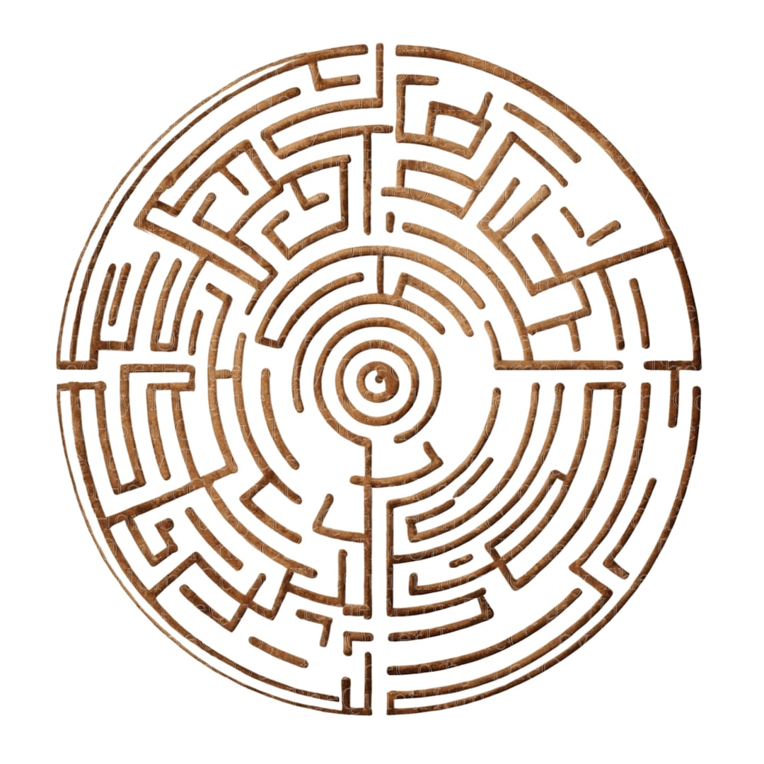17 Circular Maze PNG Clipart Set | Round Labyrinth Vector-style Designs ...