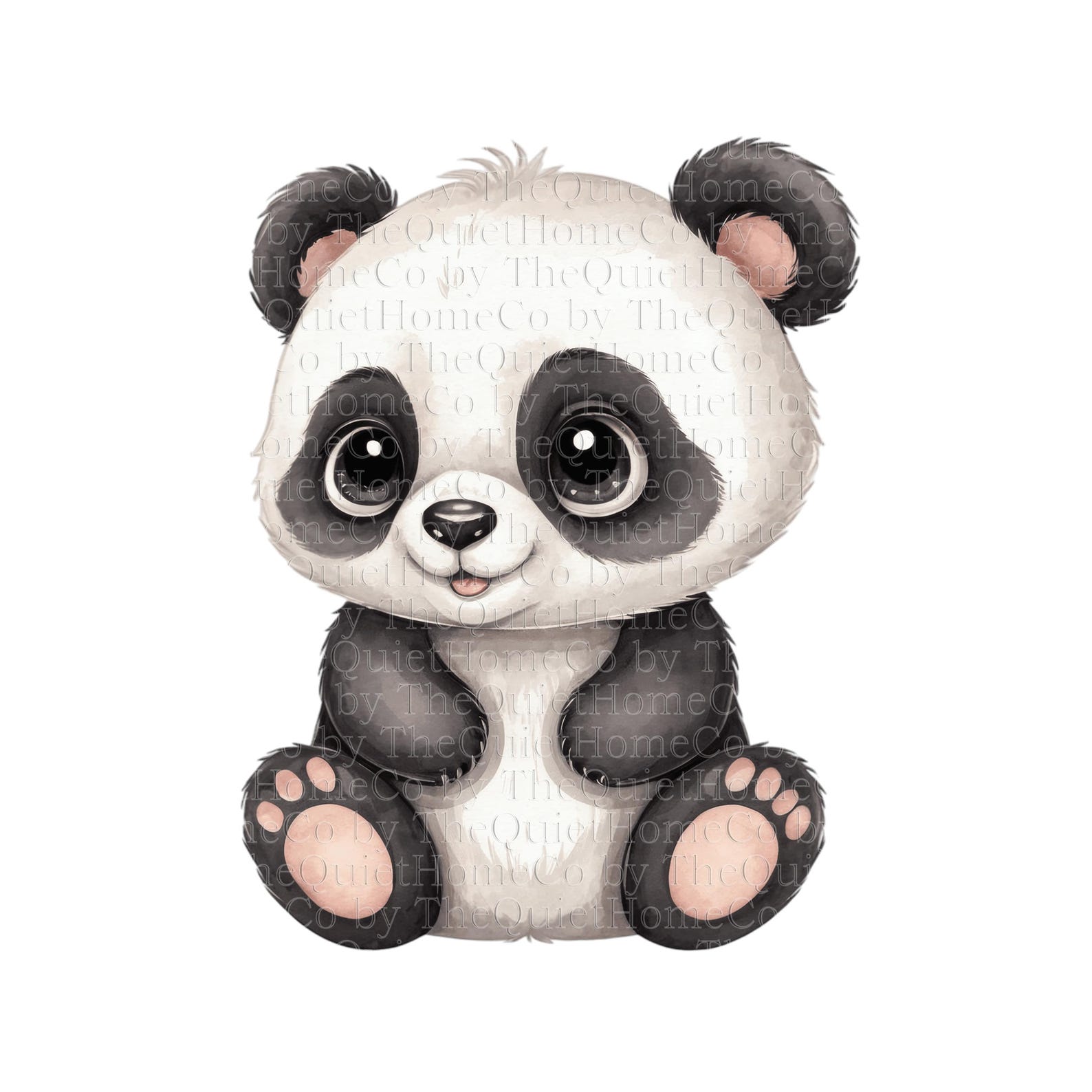 19 Watercolor Baby Panda Clipart | Nursery Art PNG Set (digital ...