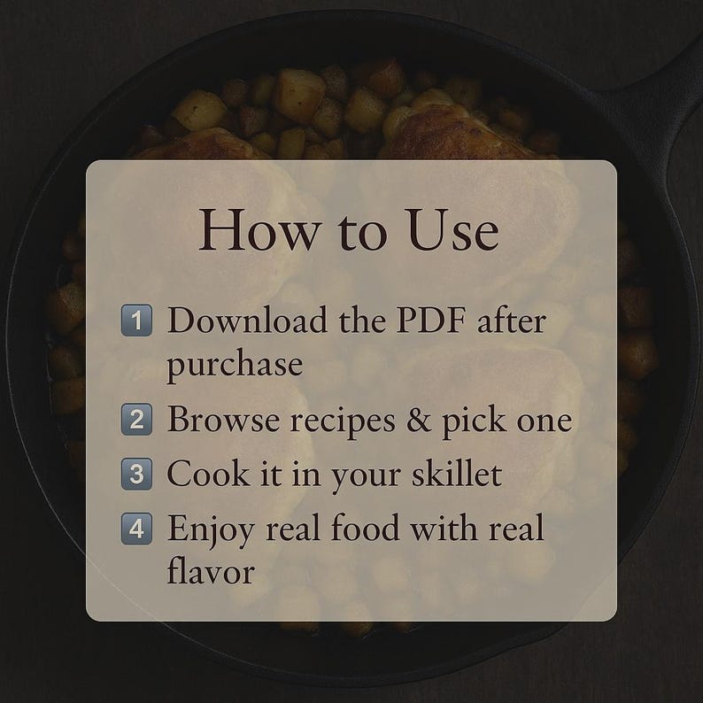 100 Easy Cast Iron Skillet Cookbook Digital | One-pan Dinners, Comfort ...