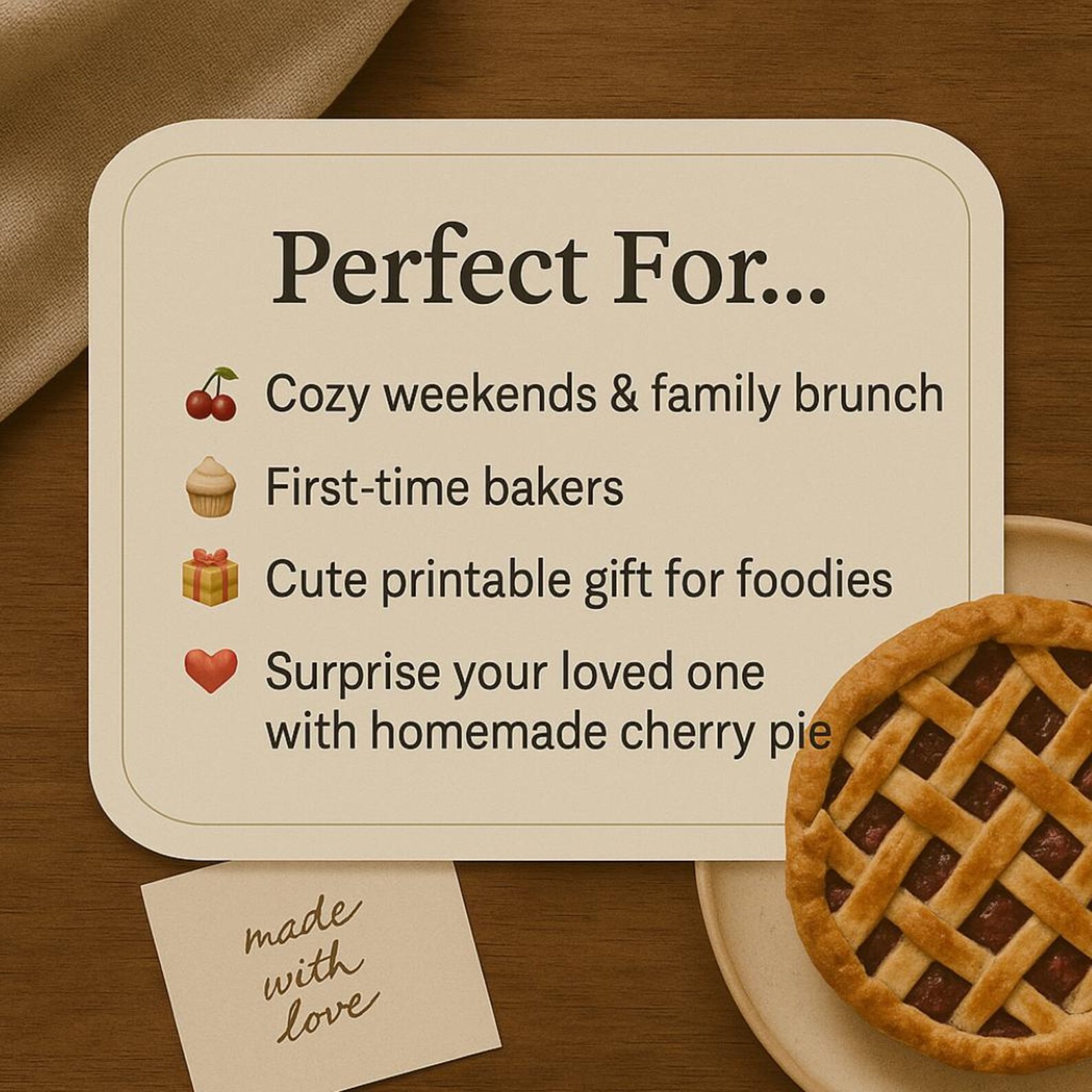 Quick Cherry Pie Recipe: Easy Puff Pastry Dessert PDF Download ...