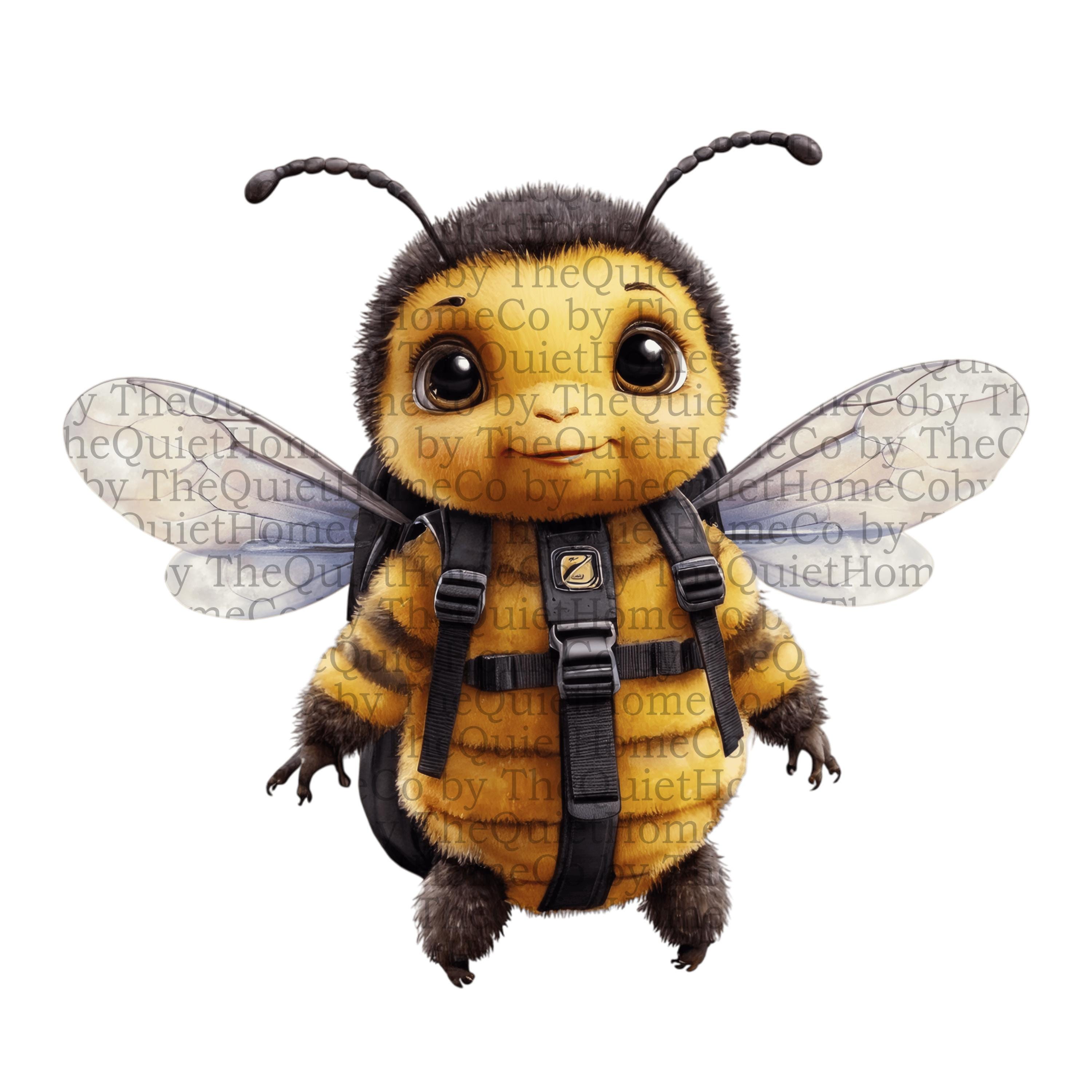 20 Watercolor Bee Clipart PNG Bundle | Bumble Bees With Wings and ...