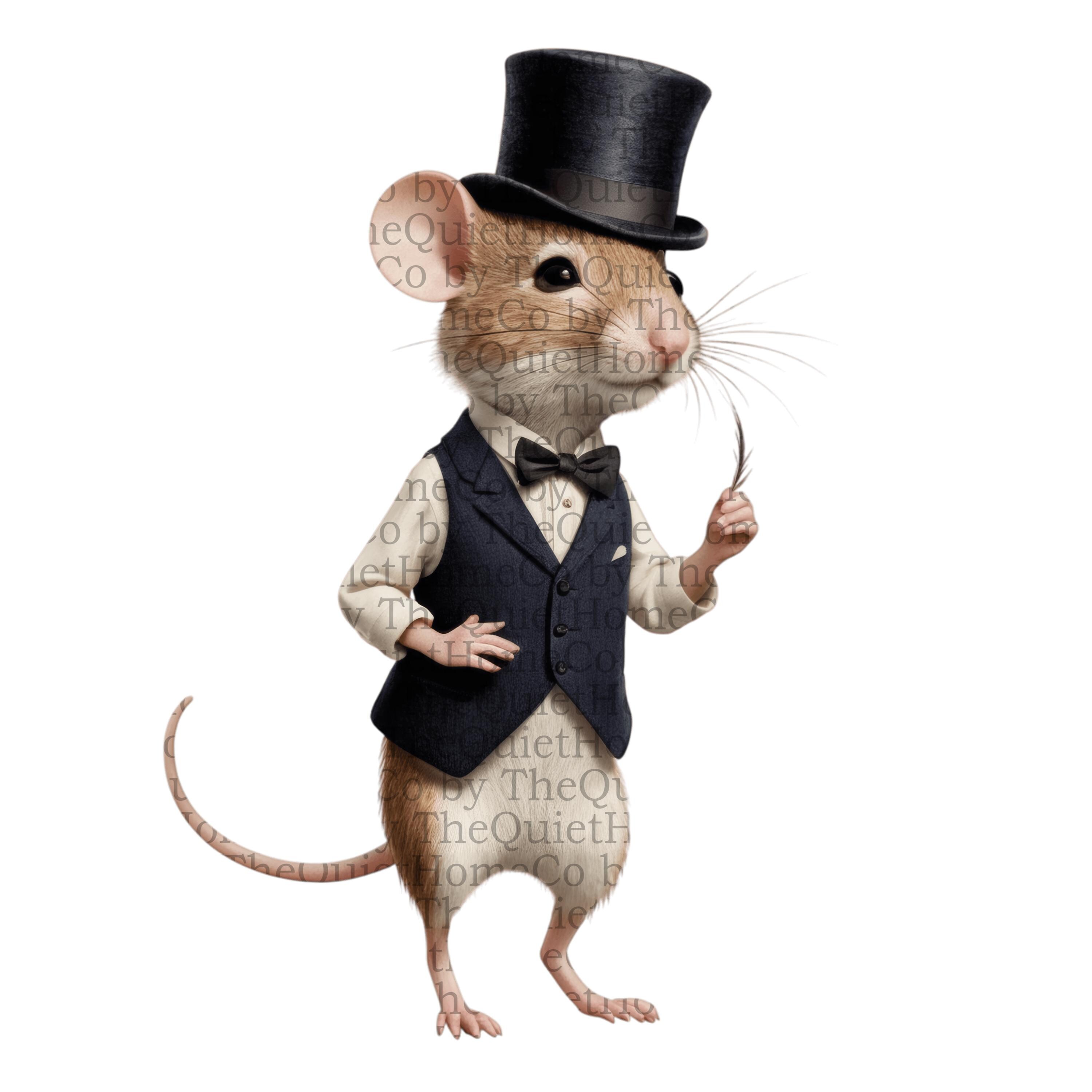 31 Victorian Mouse PNG Clipart Set | Watercolor Mice in Elegant Suits ...