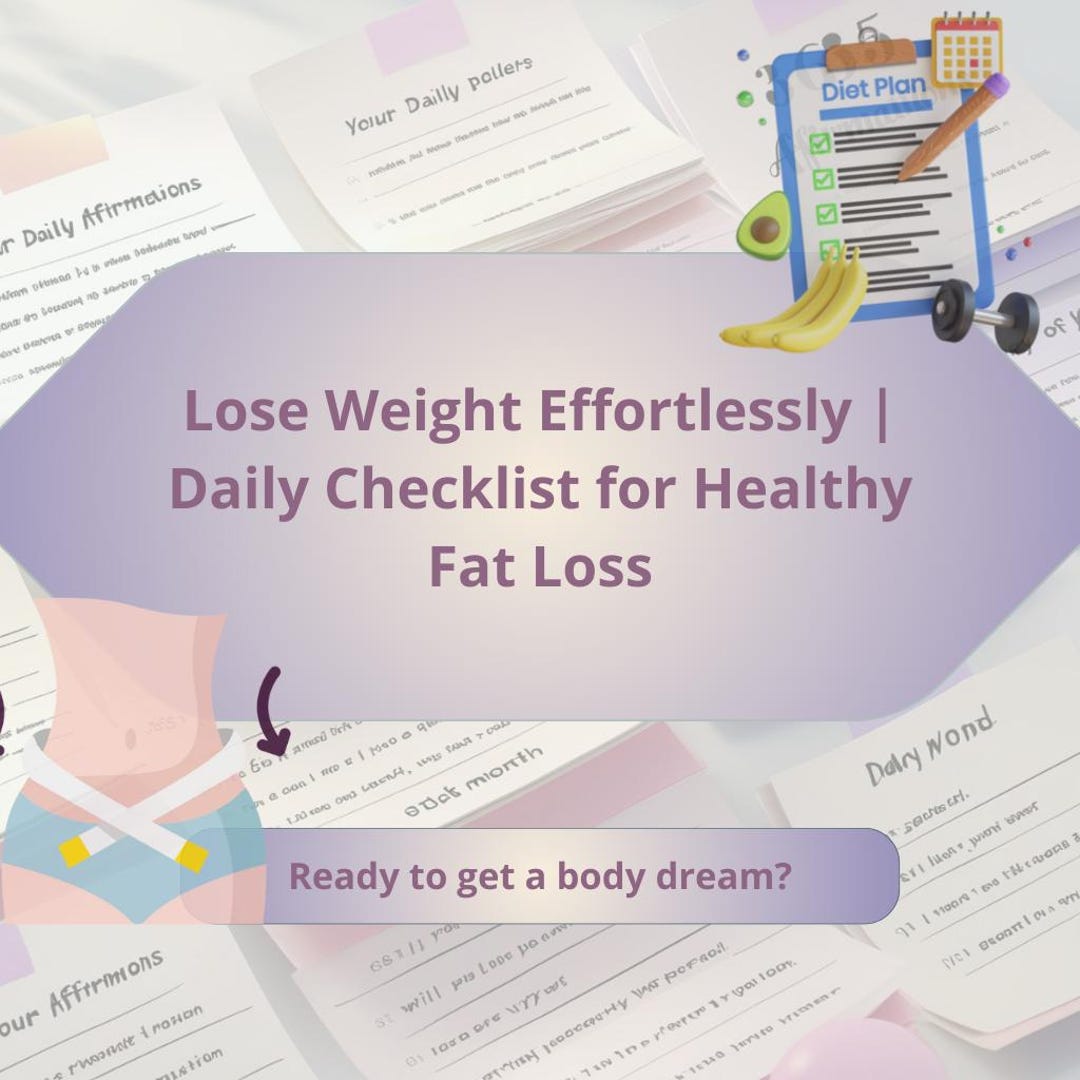 Fat Loss and Metabolism Boost Checklist | Easy Weight Loss Planner ...