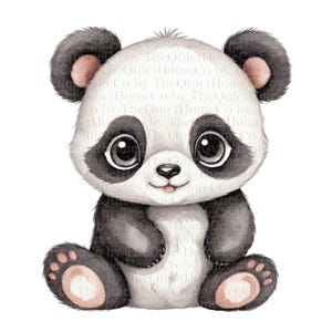 19 Watercolor Baby Panda Clipart | Nursery Art PNG Set (digital ...