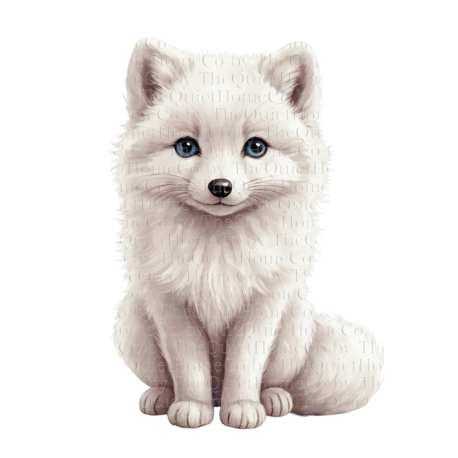 19 Cute Arctic Fox Clipart Set | Watercolor Baby Fox PNG With Soft ...