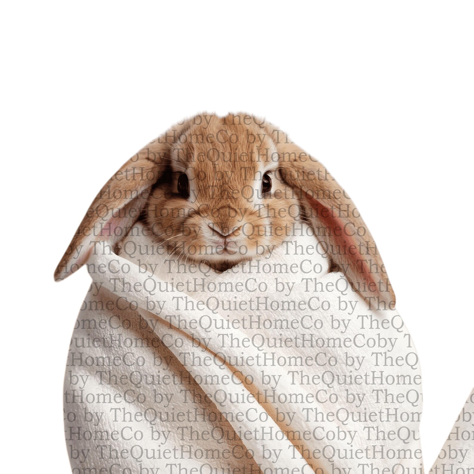 21 Cozy Bunny PNG Clipart Set | Watercolor Rabbits Wrapped in Blankets ...