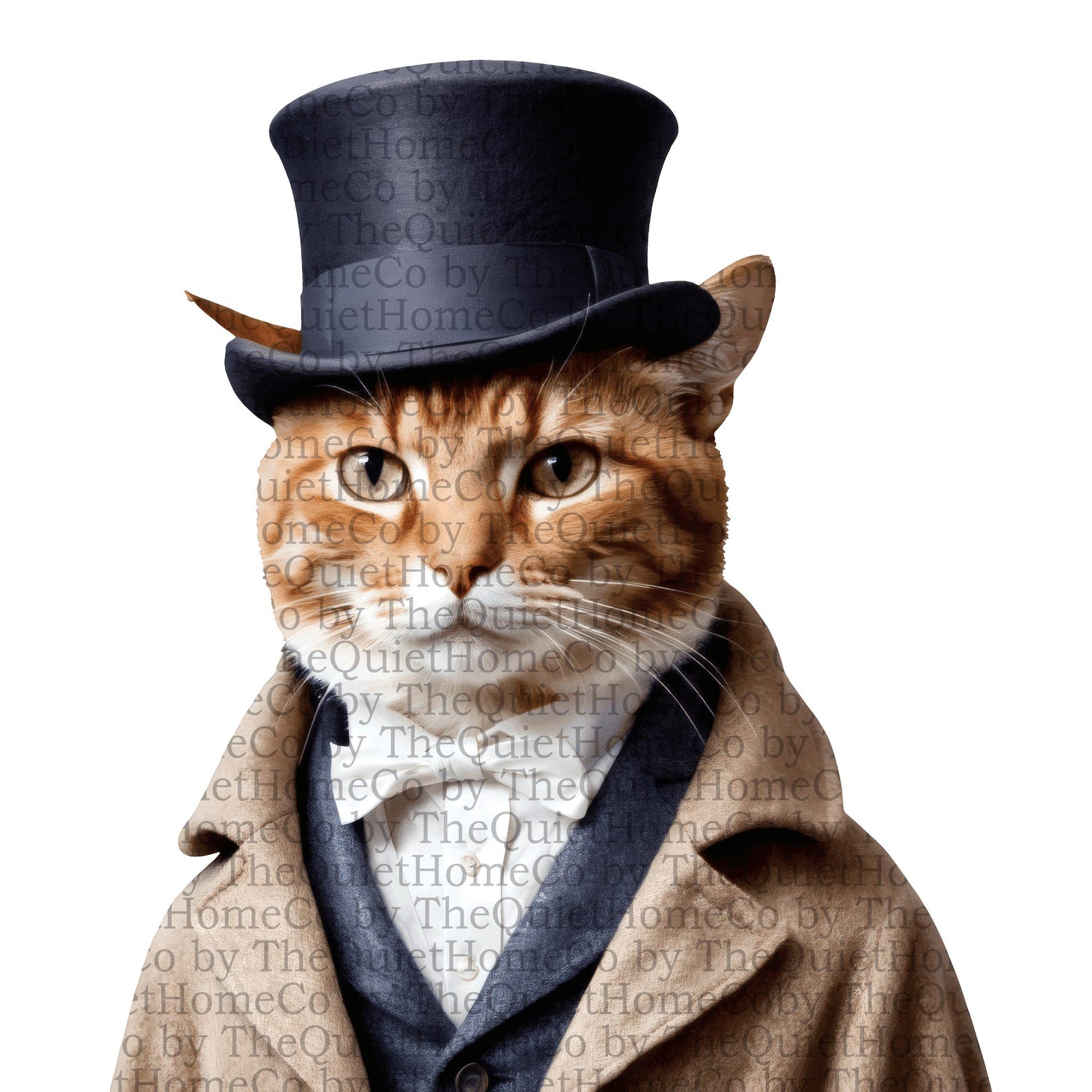 10 Gentleman Cat PNG Clipart Set | Watercolor Aristocrat Cats in Coats ...