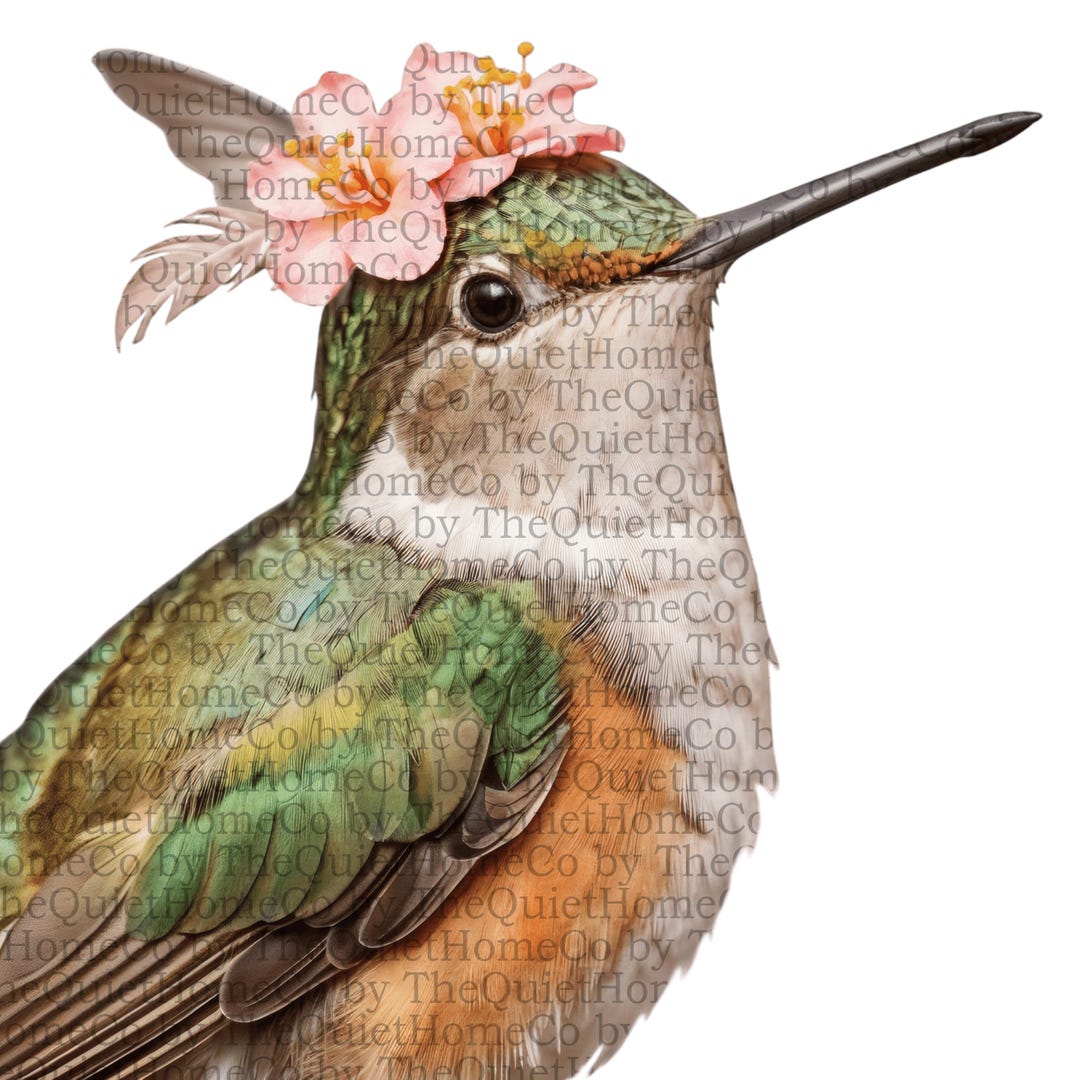 19 Watercolor Hummingbird Clipart | Hand-painted PNG Bundle (digital ...