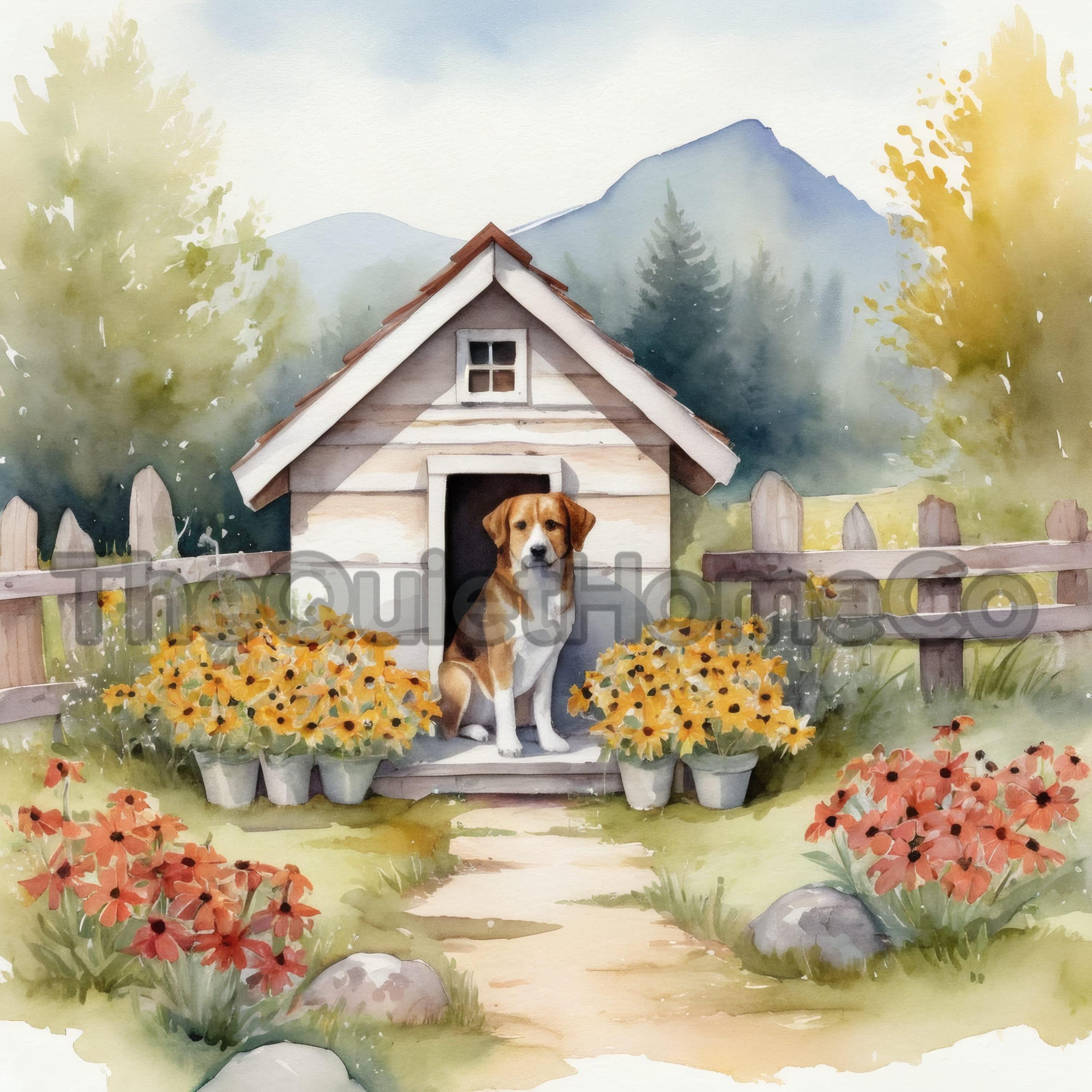 20 Cozy Cottage Watercolor Clipart Set | Rustic Garden House PNG With ...