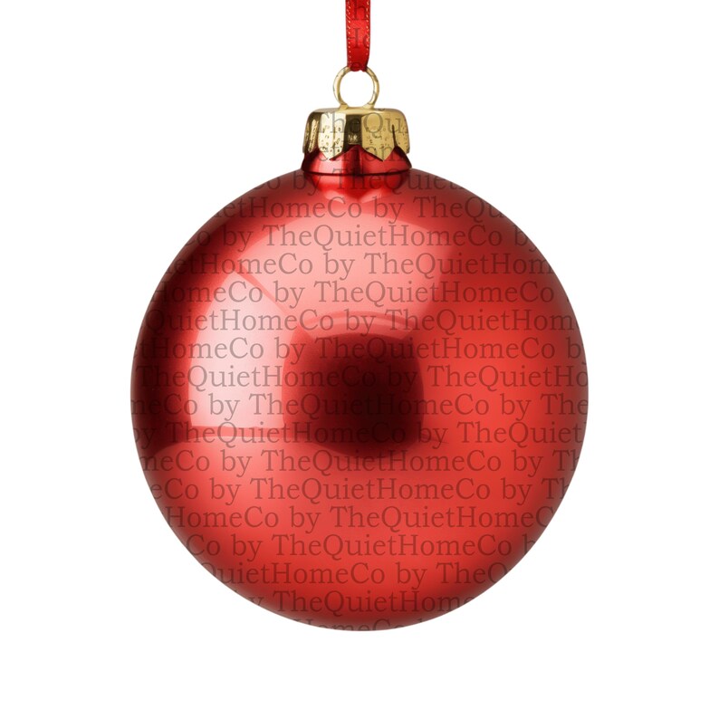 20 Red and Gold Christmas Ornament Clipart | Holiday PNG Set (digital ...