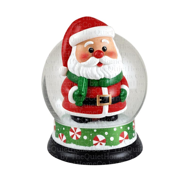 19 Santa Snow Globe Clipart | Christmas Snow Globes PNG | Set #734 - Etsy