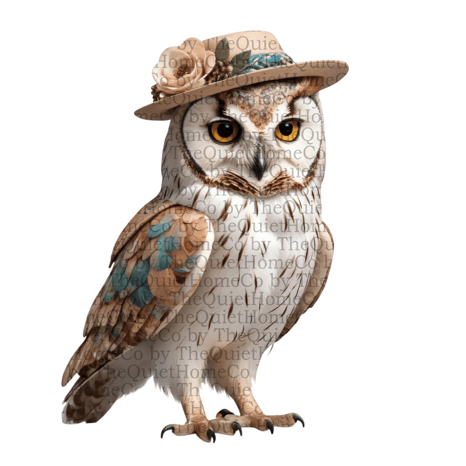 22 Owl PNG Clipart Set | Watercolor Woodland Owls With Hats, Feathers ...