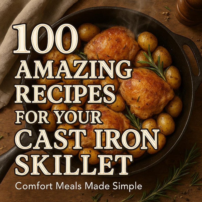100 Easy Cast Iron Skillet Cookbook Digital | One-pan Dinners, Comfort ...