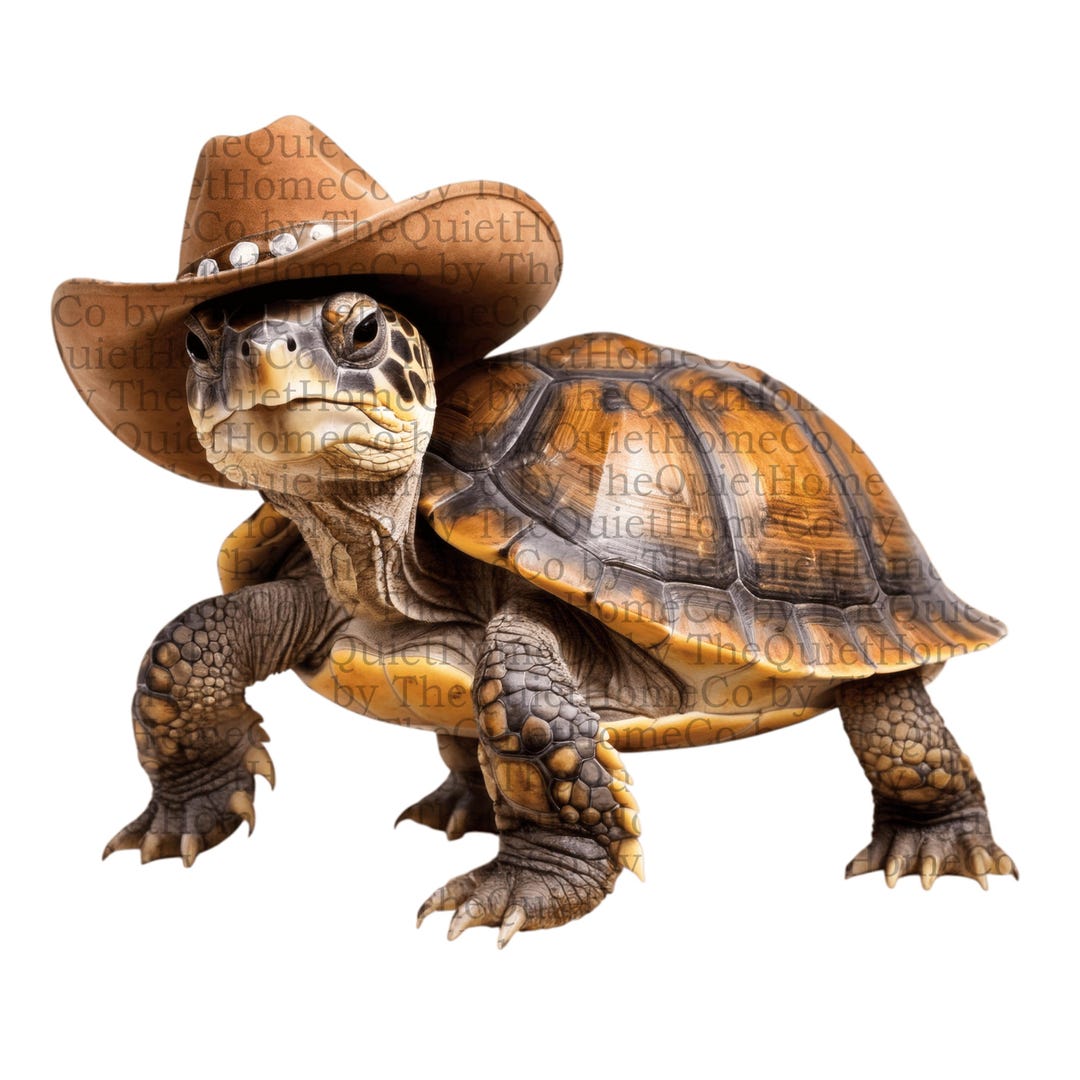 23 Cowboy Turtle PNG Clipart Set | Funny Turtles in Cowboy Hats ...