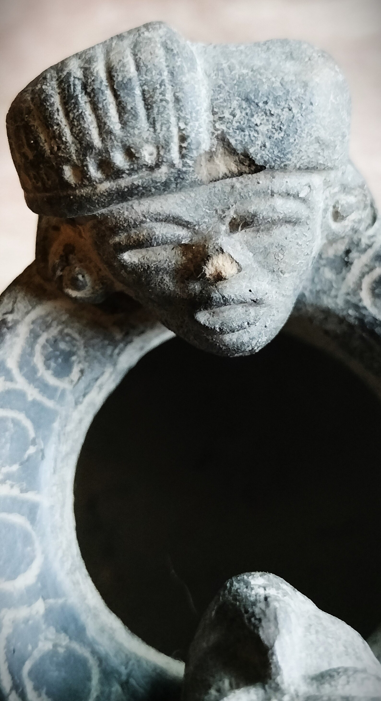 Ritual Pre Columbian Mayan Aztec Seated Shaman Clay Pottery Effigy ...