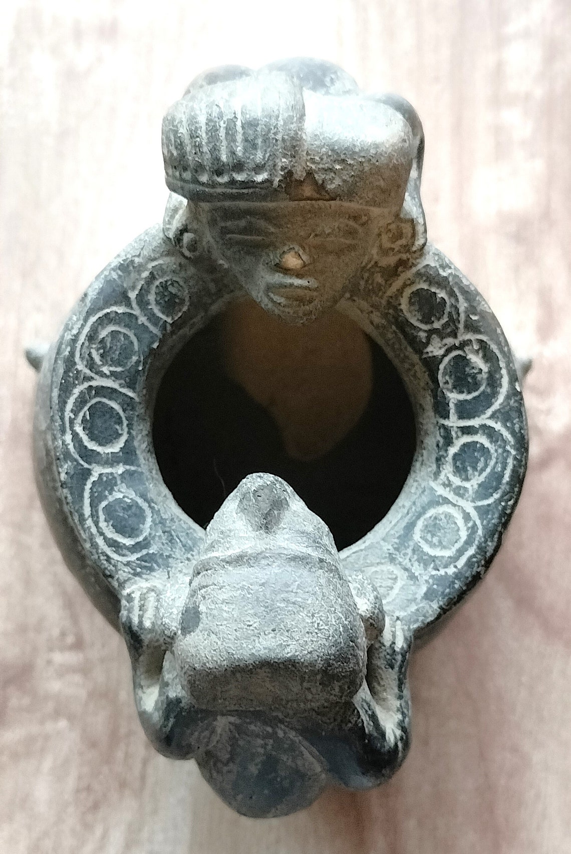 Ritual Pre Columbian Mayan Aztec Seated Shaman Clay Pottery Effigy ...