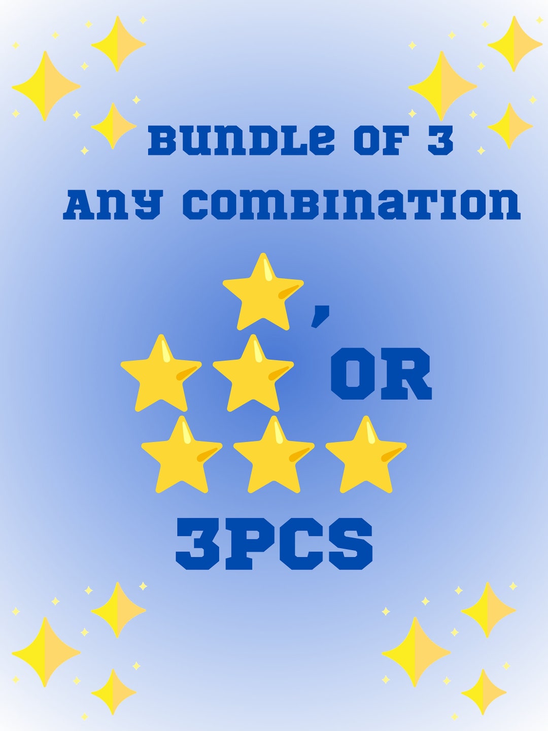 MONO GO Bundle Sticker 1 Star, 2 Stars or 3 Stars 3pcs - Etsy