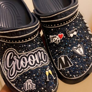 Custom Bling Groom Crocs: Rhinestone Wedding Shoes - Etsy