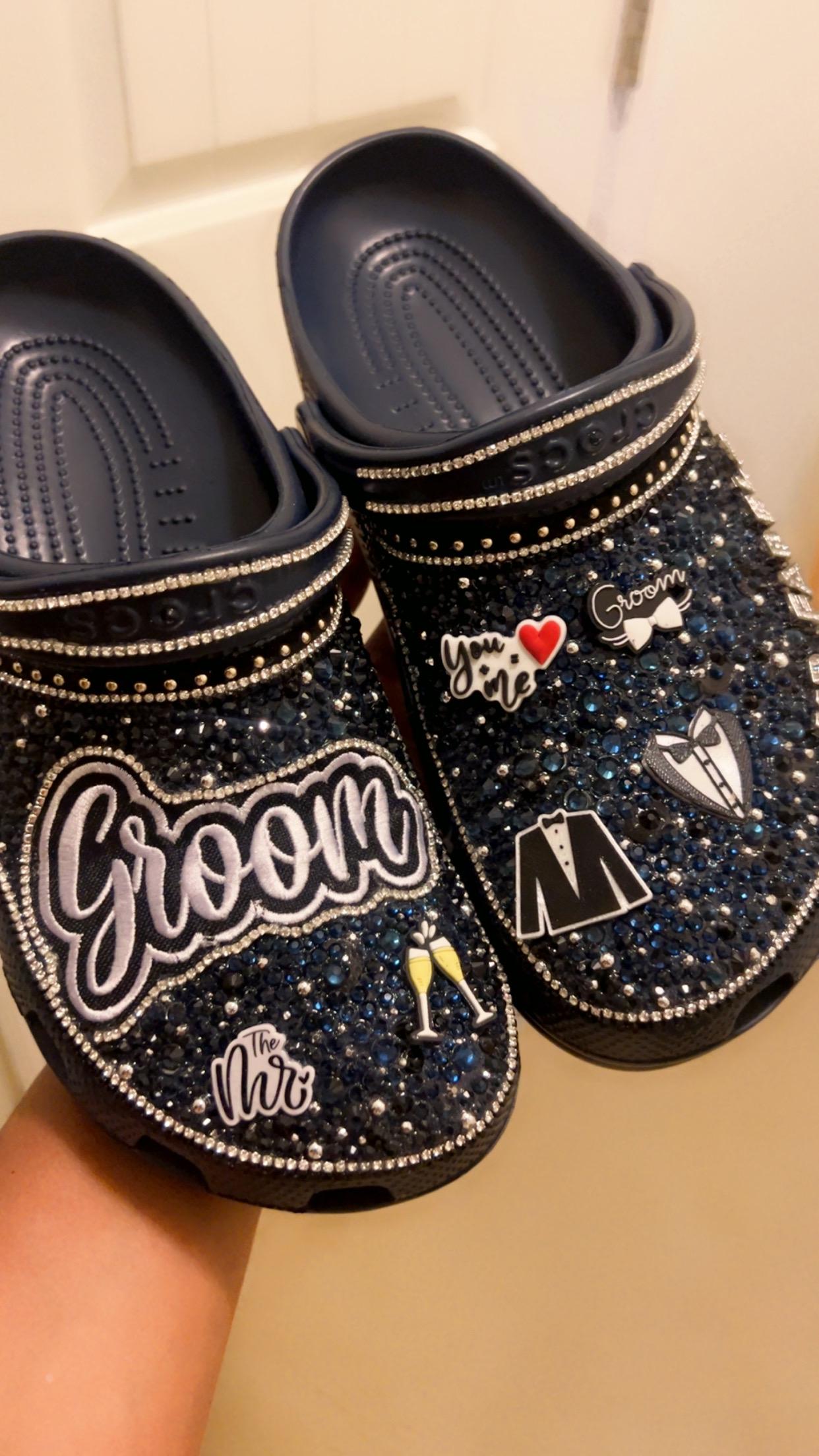 Custom Bling Groom Crocs: Rhinestone Wedding Shoes - Etsy