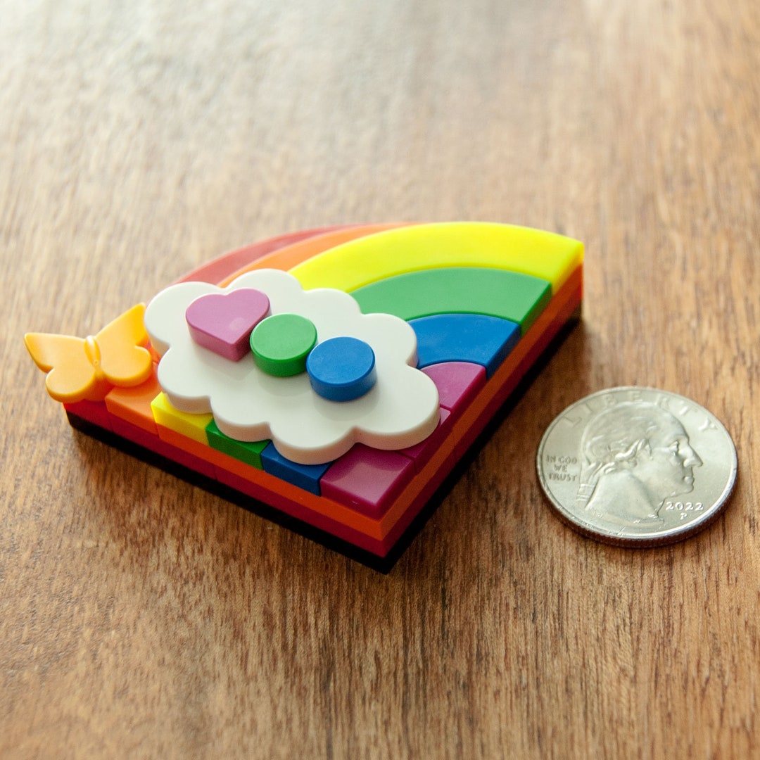 Custom Rainbow Magnet Made With Genuine Building Blocks, for Locker ...