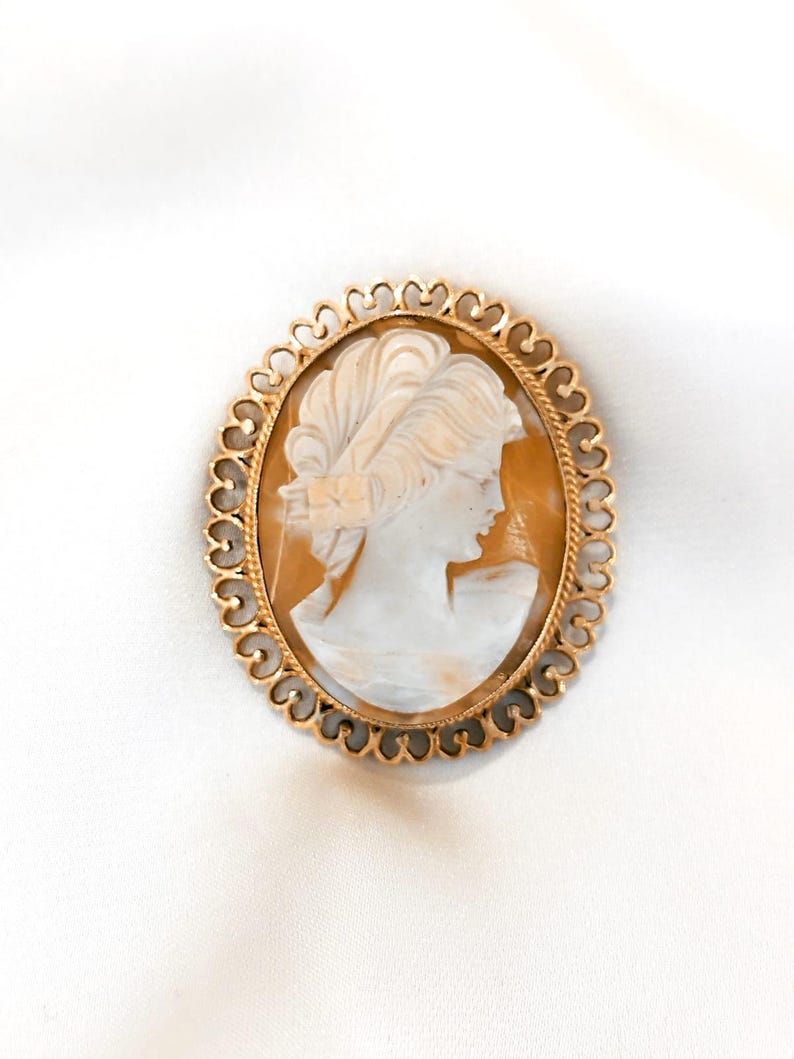 Antique 10K Gold Cameo Pendant, Antique Victorian Era Cameo Lady, Old ...