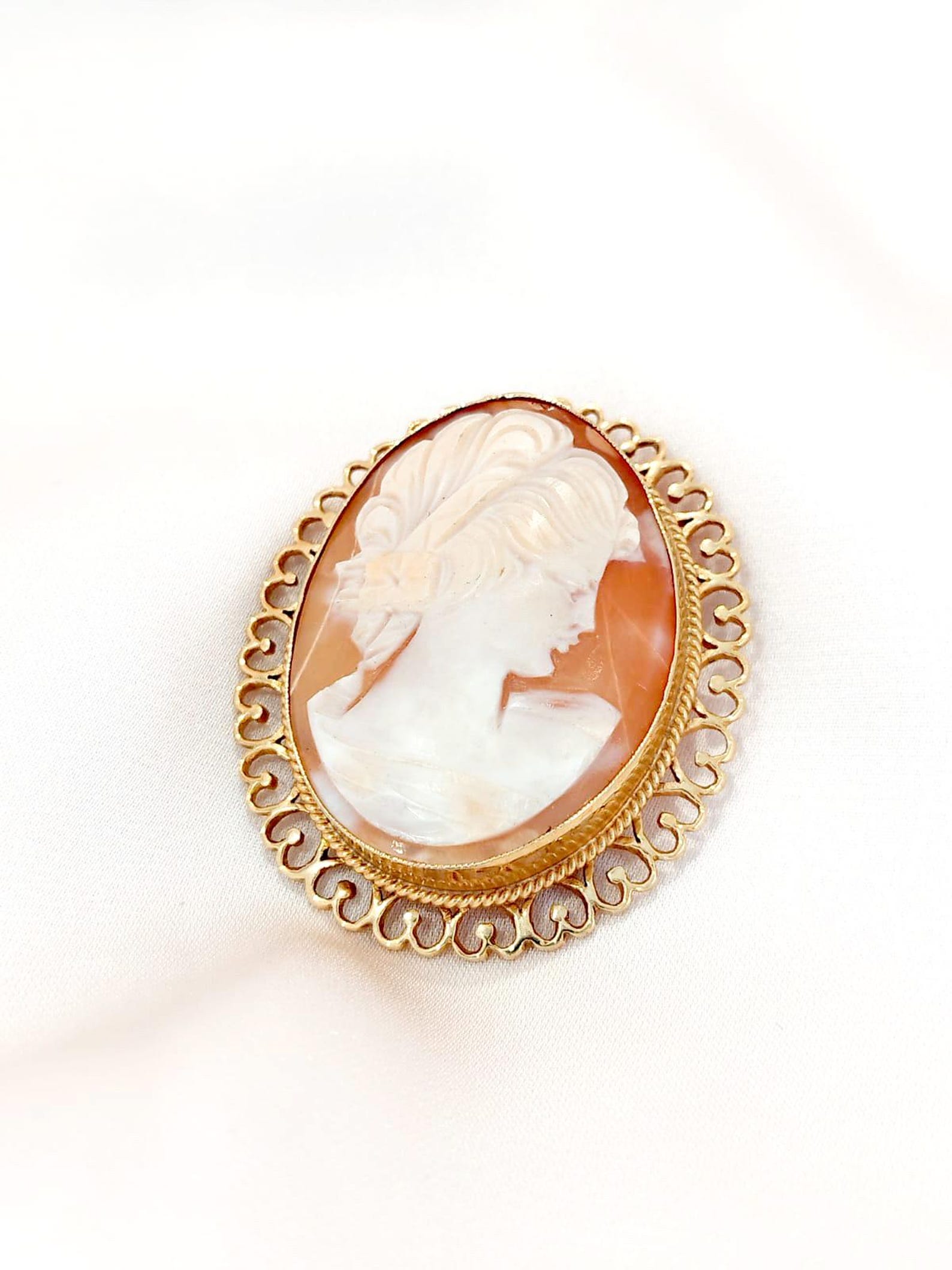 Antique 10K Gold Cameo Pendant, Antique Victorian Era Cameo Lady, Old ...