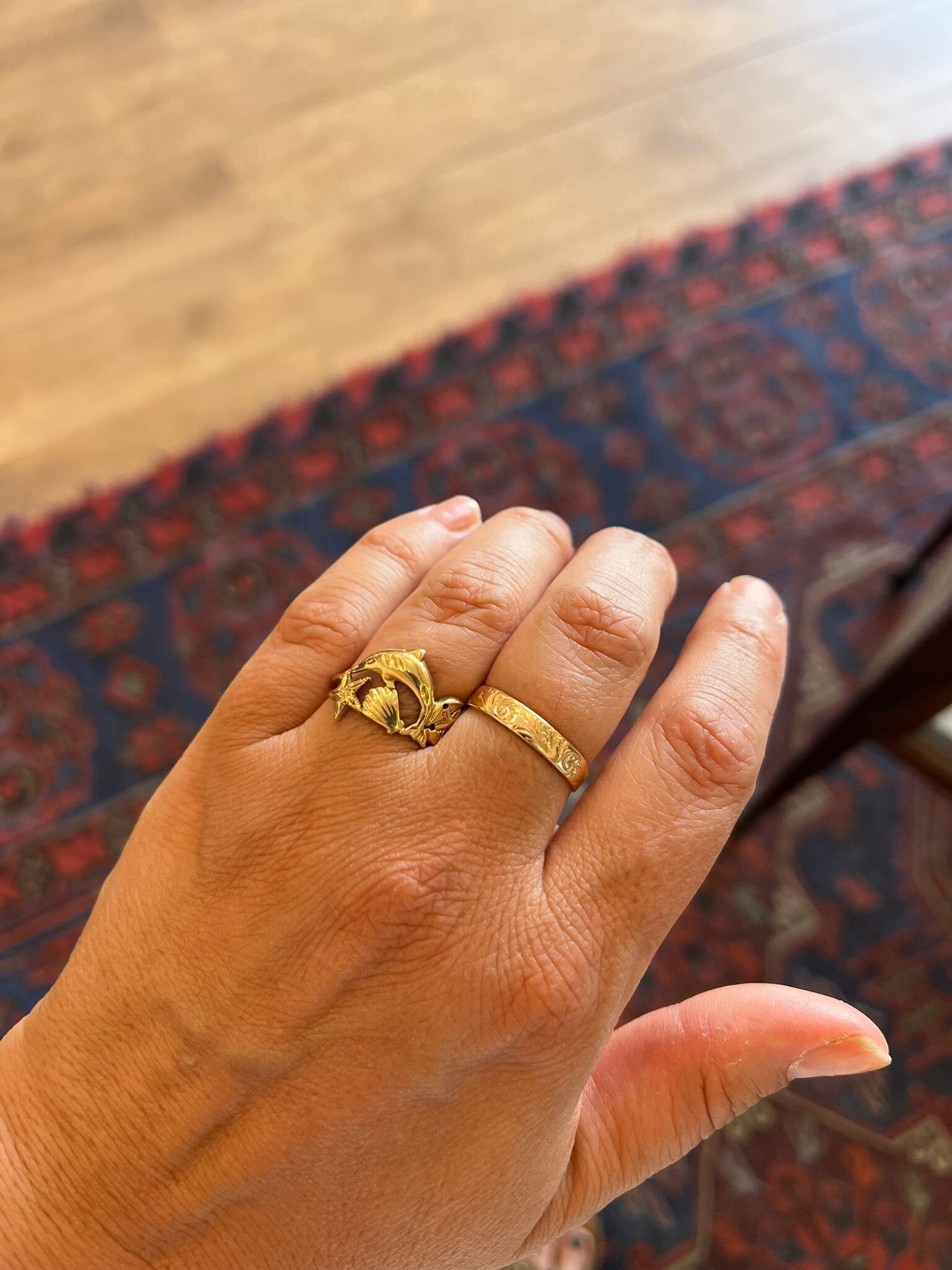 Stunning Vintage 10K Gold Dolphin Ring, Vintage 10k Ring, Fine Jewelry ...