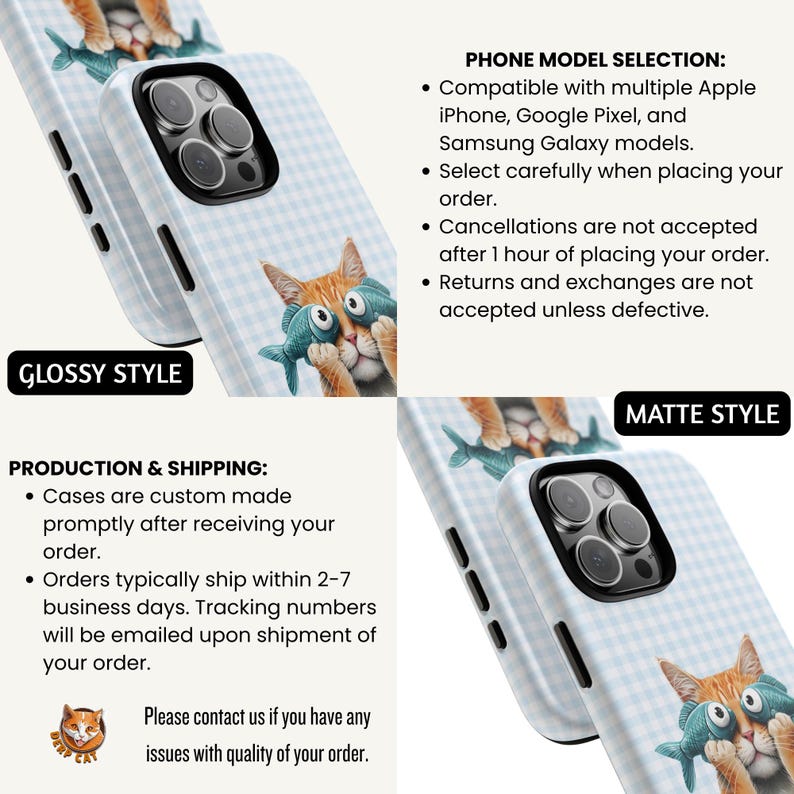 Funny Orange Cat Phone Case | Ginger Tabby Cover for Cat Lover | iPhone ...