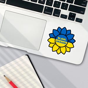 Slava Ukraini Sticker, Ukraine Sunflower Flag, Anti Trump Decal, Bumper ...