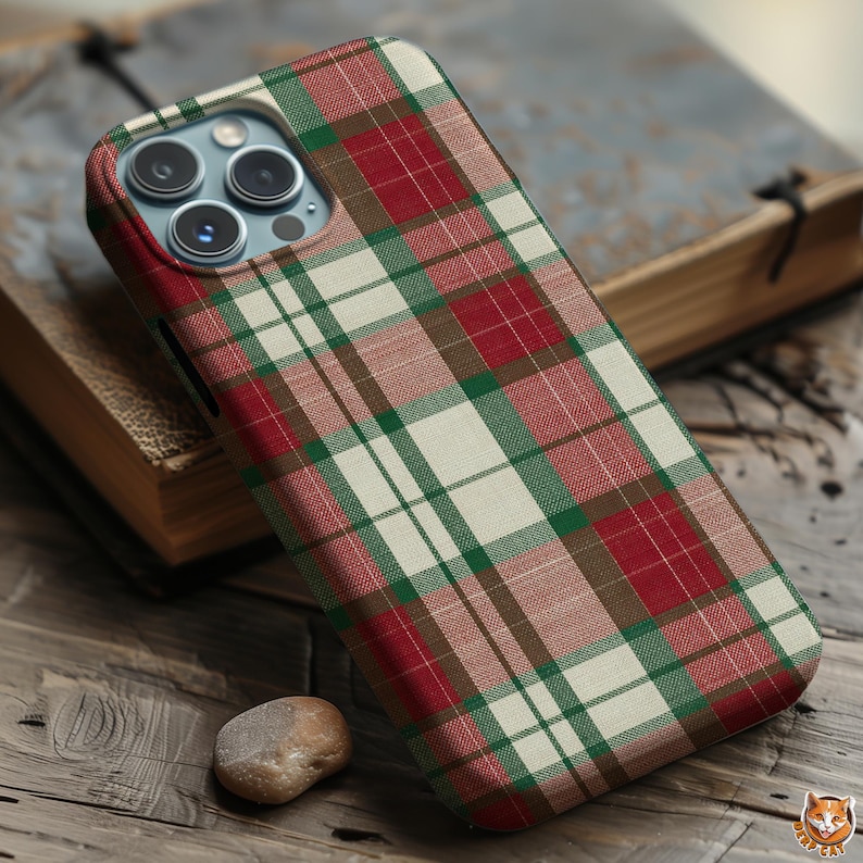 Christmas Plaid Phone Case | Classic Red Green Tartan Cover | iPhone 17 ...