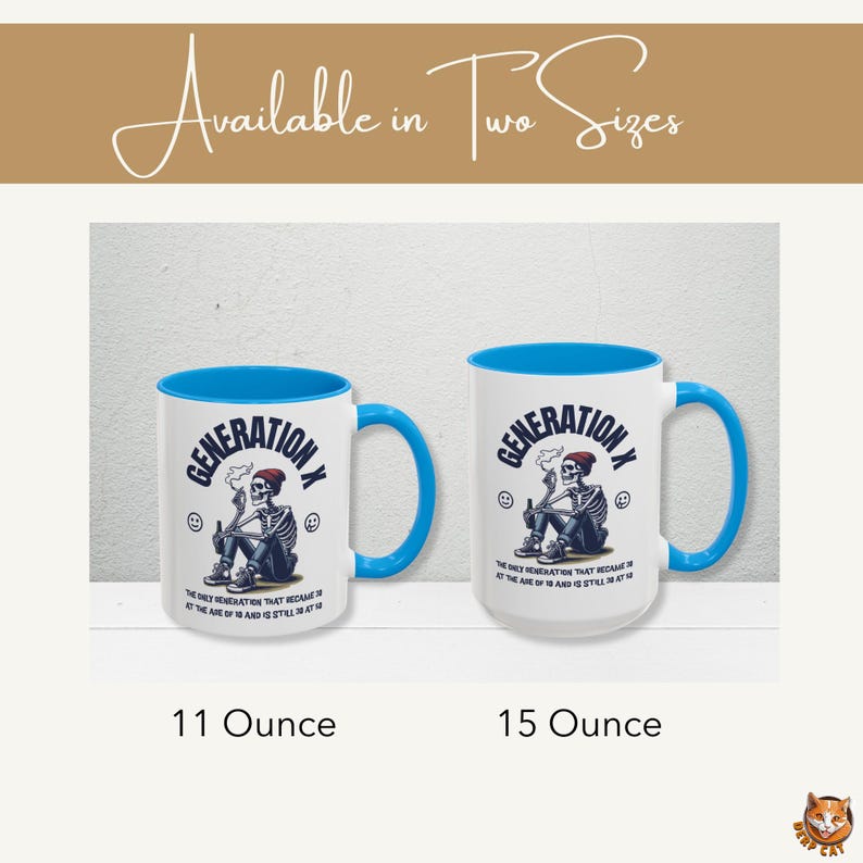 Generation X Mug, Funny Sarcastic Skeleton Coffee Mug, Gen X Retro 80's ...