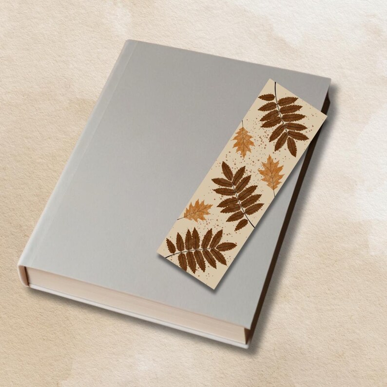 Autumn Essence: Brown Bookmarks. Printable. - Etsy